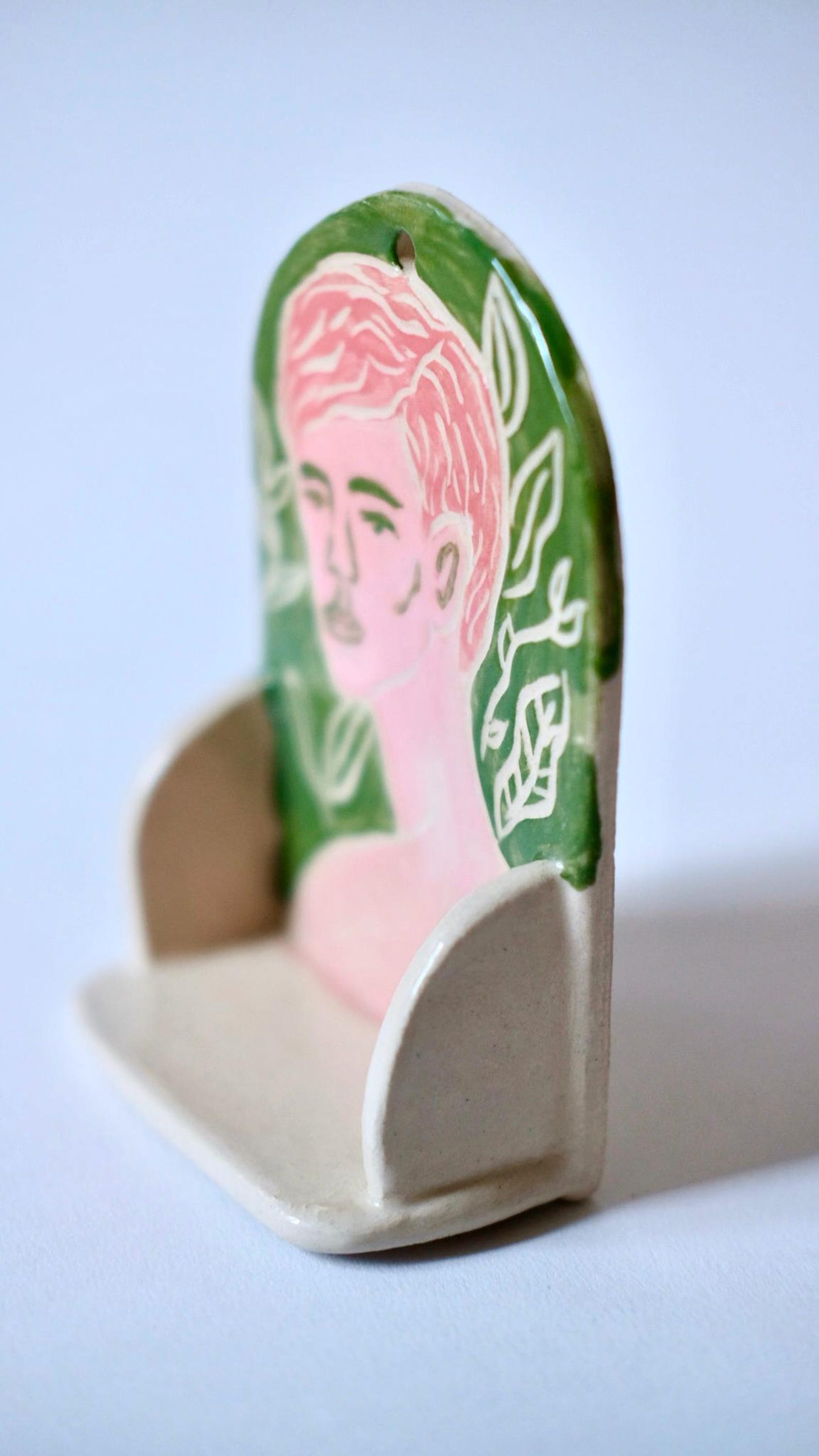 Ceramic Altar Handmade Shelf Wall Hanging Altar Candle Shelf Handmade ...