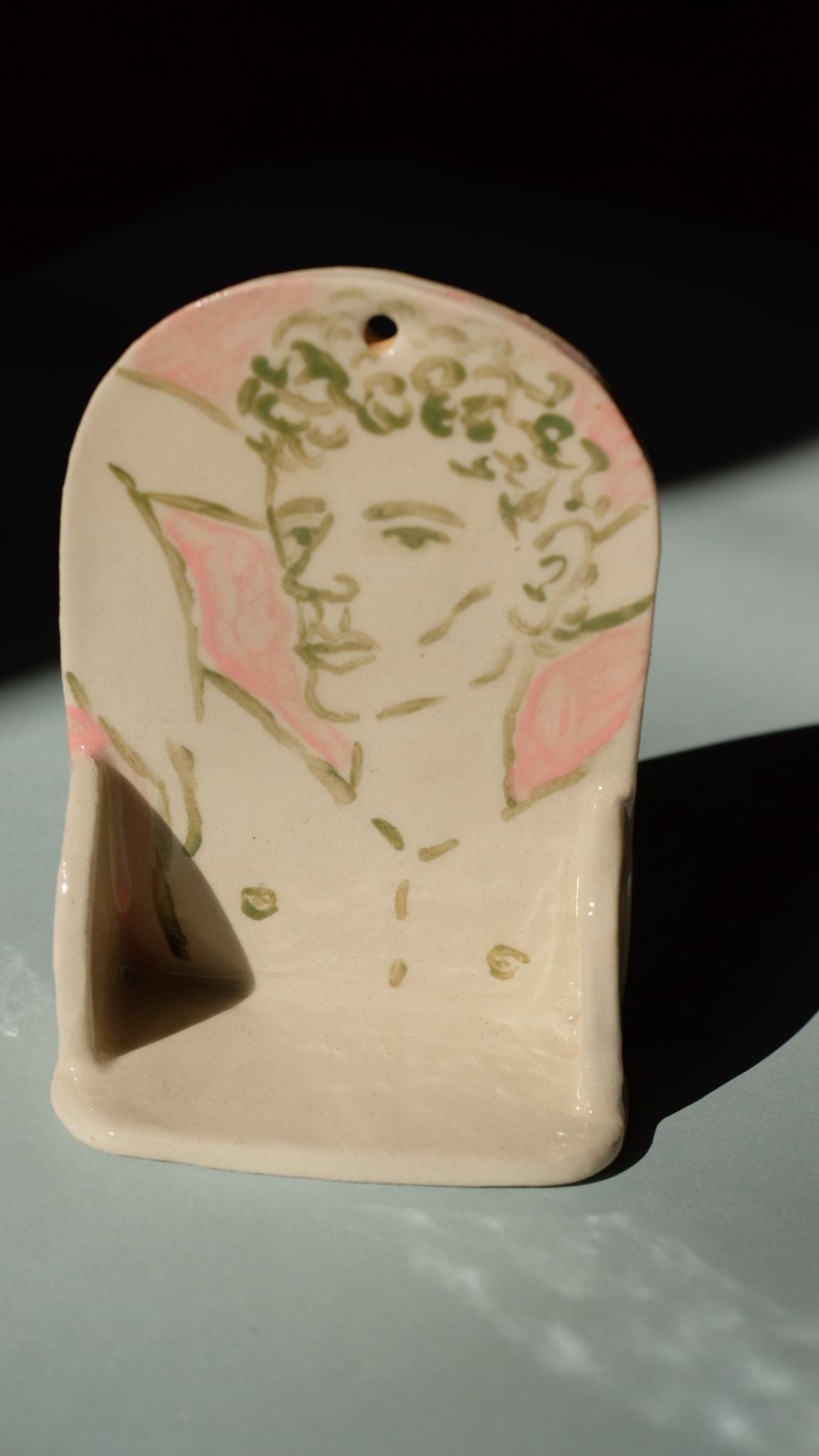 Handmade Ceramic Altar Shelf: Wall Hanging Shrine Decor - Etsy