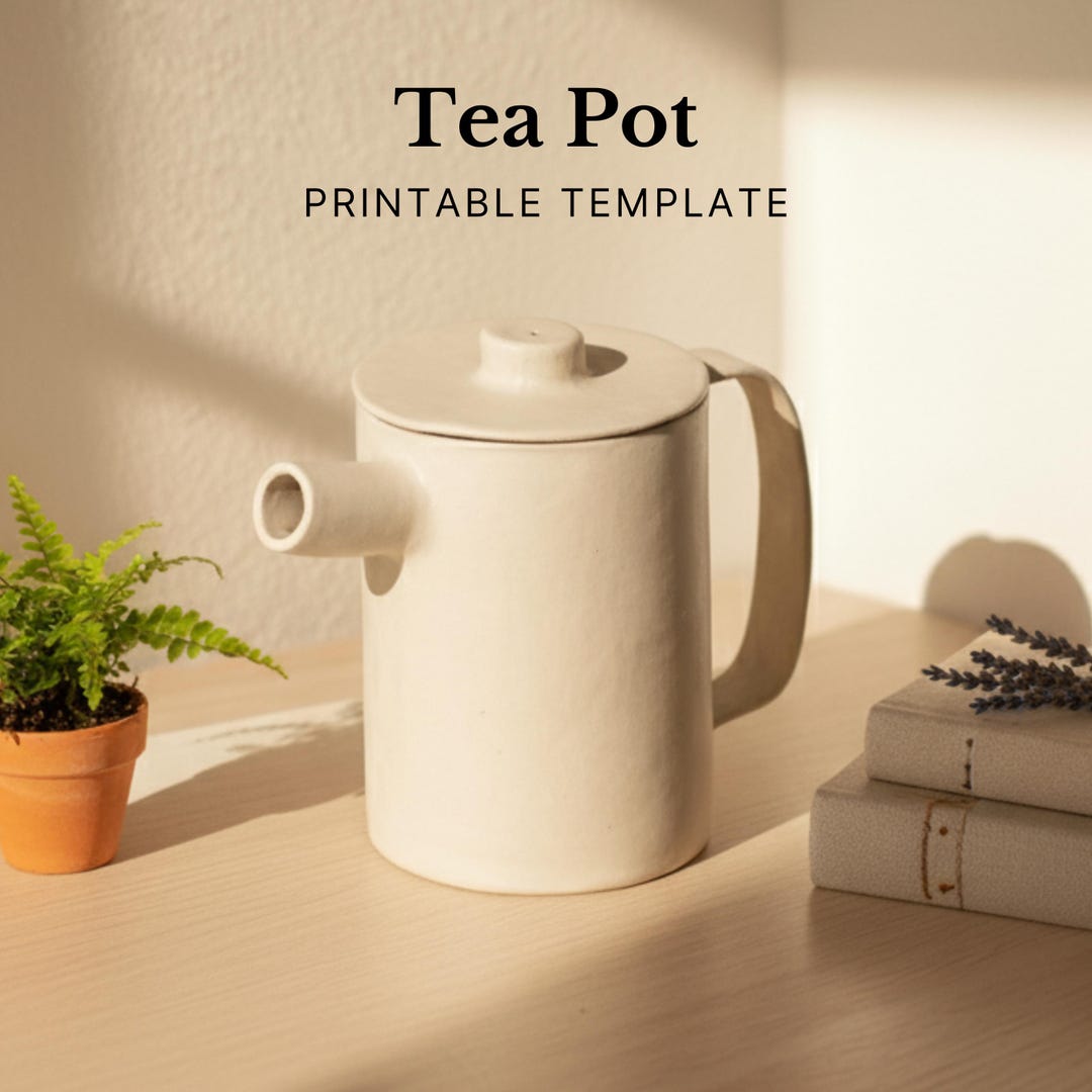 Pottery Teapot Slab Building Template: DIY Ceramic Guide (PDF Download ...