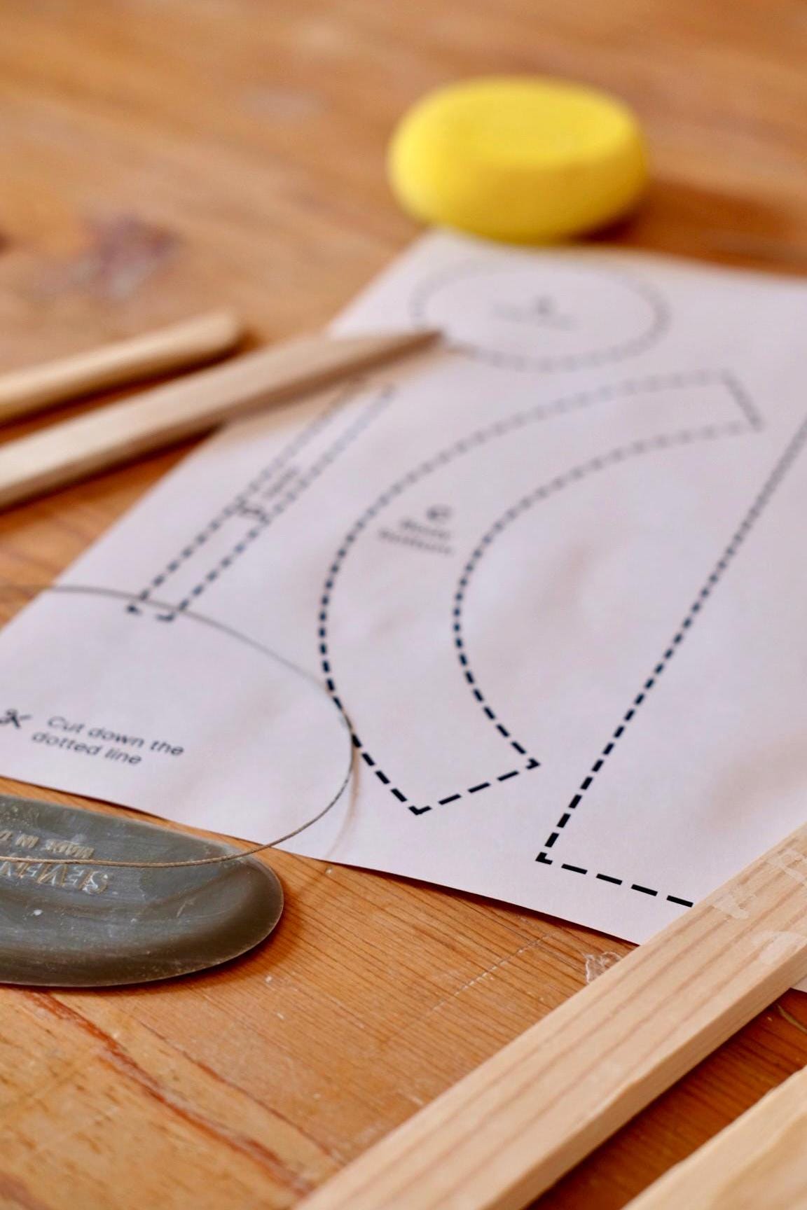 Coffe Mug Slab Pottery Template DIY Ceramic Coffee Cup Slab Building ...