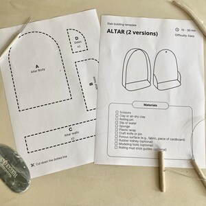 Altar Slab Building Template Slab Pottery Altar Template Pottery ...