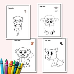 Animal Coloring Pages: 40 Kids Activity Sheets (PDF) - Etsy