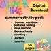 Summer Activities for Kids, Summer Activity Sheets for Kids, Printable ...