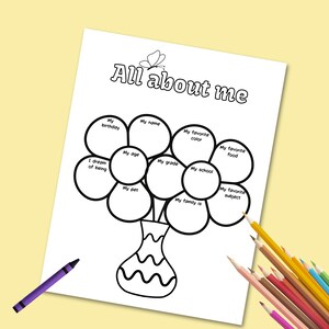 All About Me Worksheet: Floral Back to School Activity (digital ...