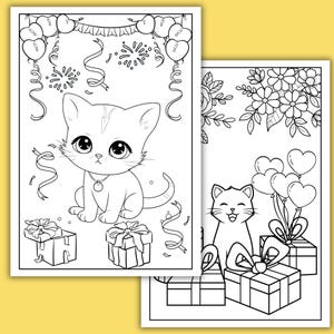 20 Cute Cat Coloring Pages for Kids, Printable Activities, Easy ...
