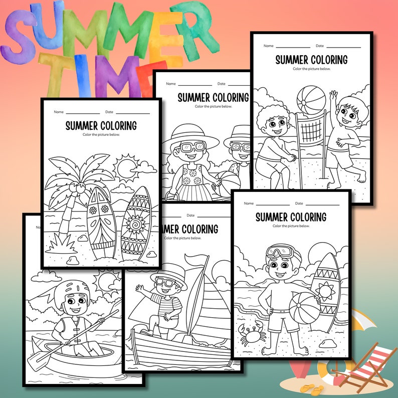 Summer Activities for Kids, Summer Activity Sheets for Kids, Printable ...