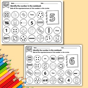 10 Math Worksheets, Dab Numbers, Activity Sheets,tools Mathematics,prek ...