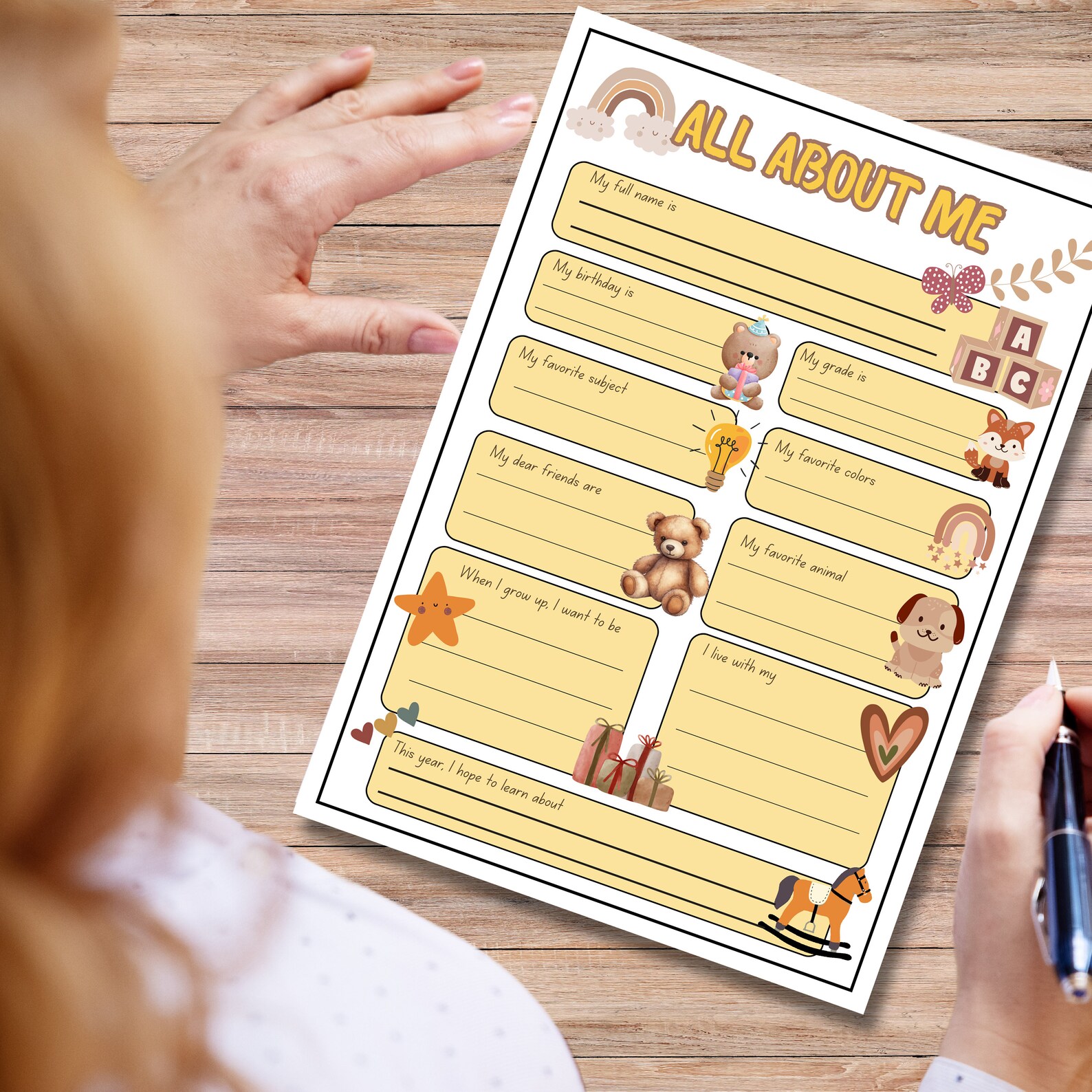 All About Me Printable, Educational Activity for Kids, Get to Know Me ...