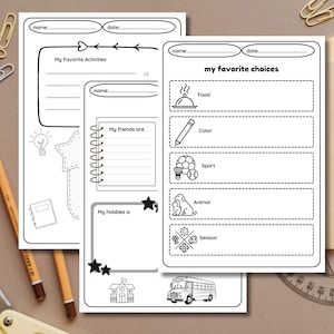 Back to School Activity Sheet Printable Kids Activity Book, First Day ...