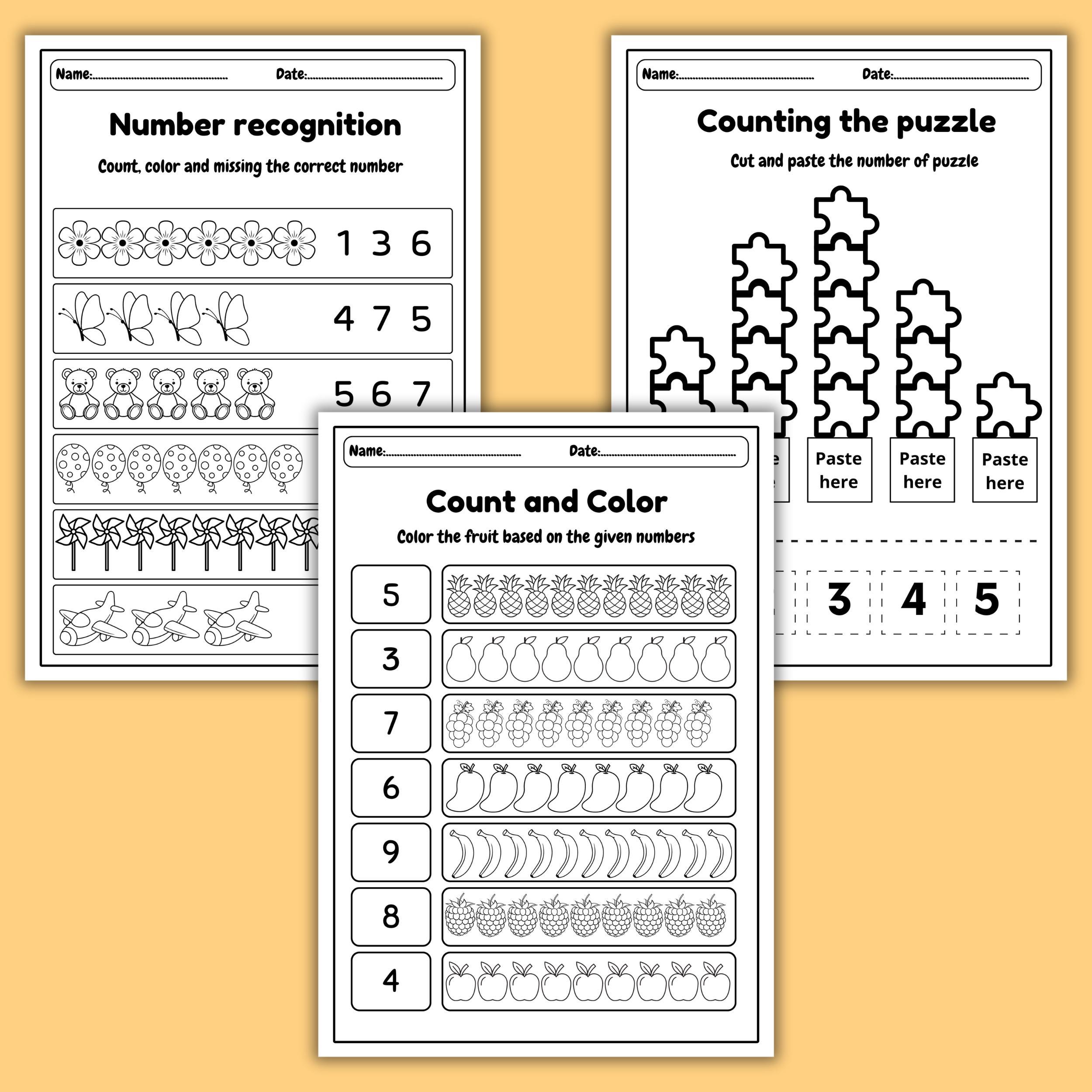 25 Math Worksheets Activity, Prek,k, 1st and 2nd Grades, Tools ...