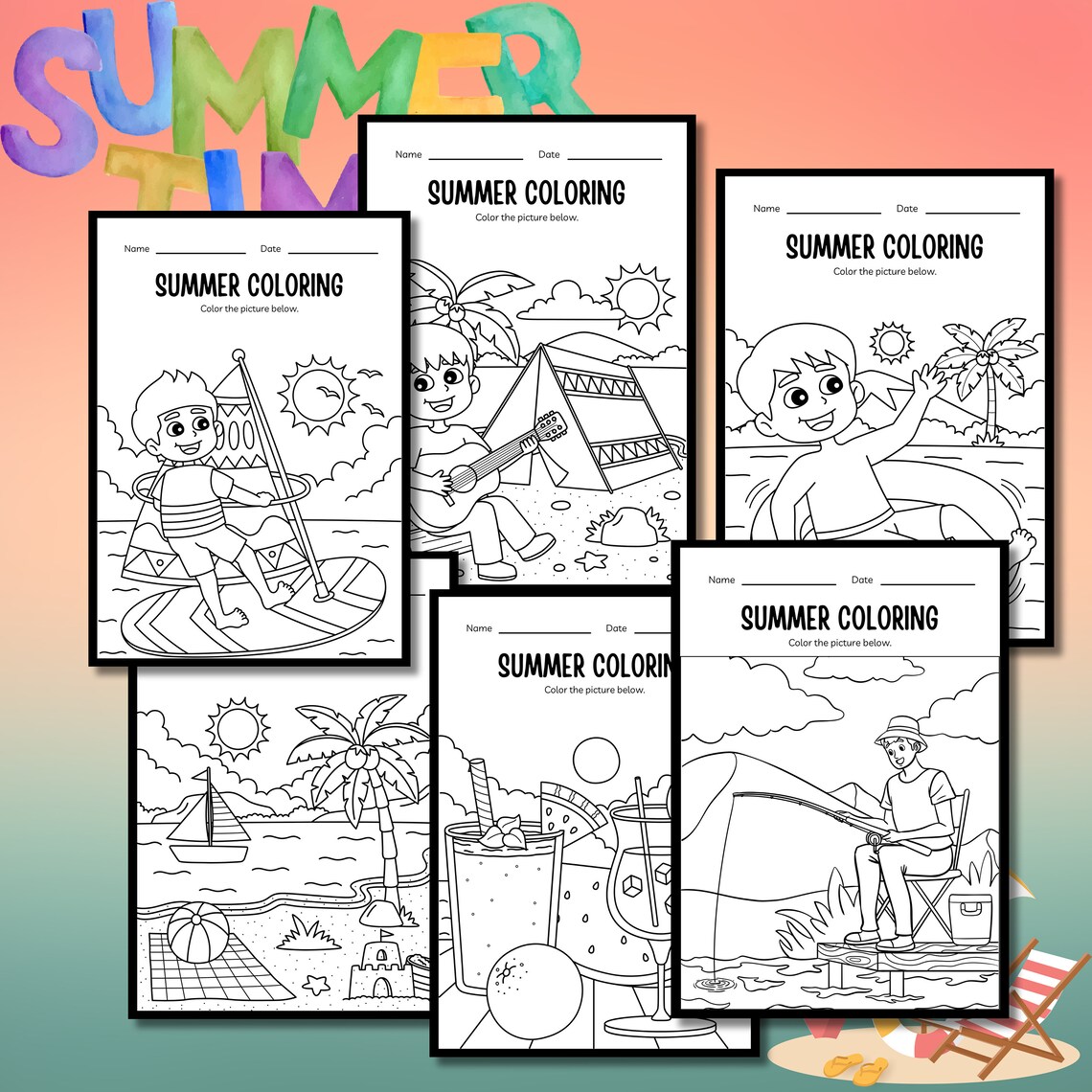 Summer Activities for Kids, Summer Activity Sheets for Kids, Printable ...