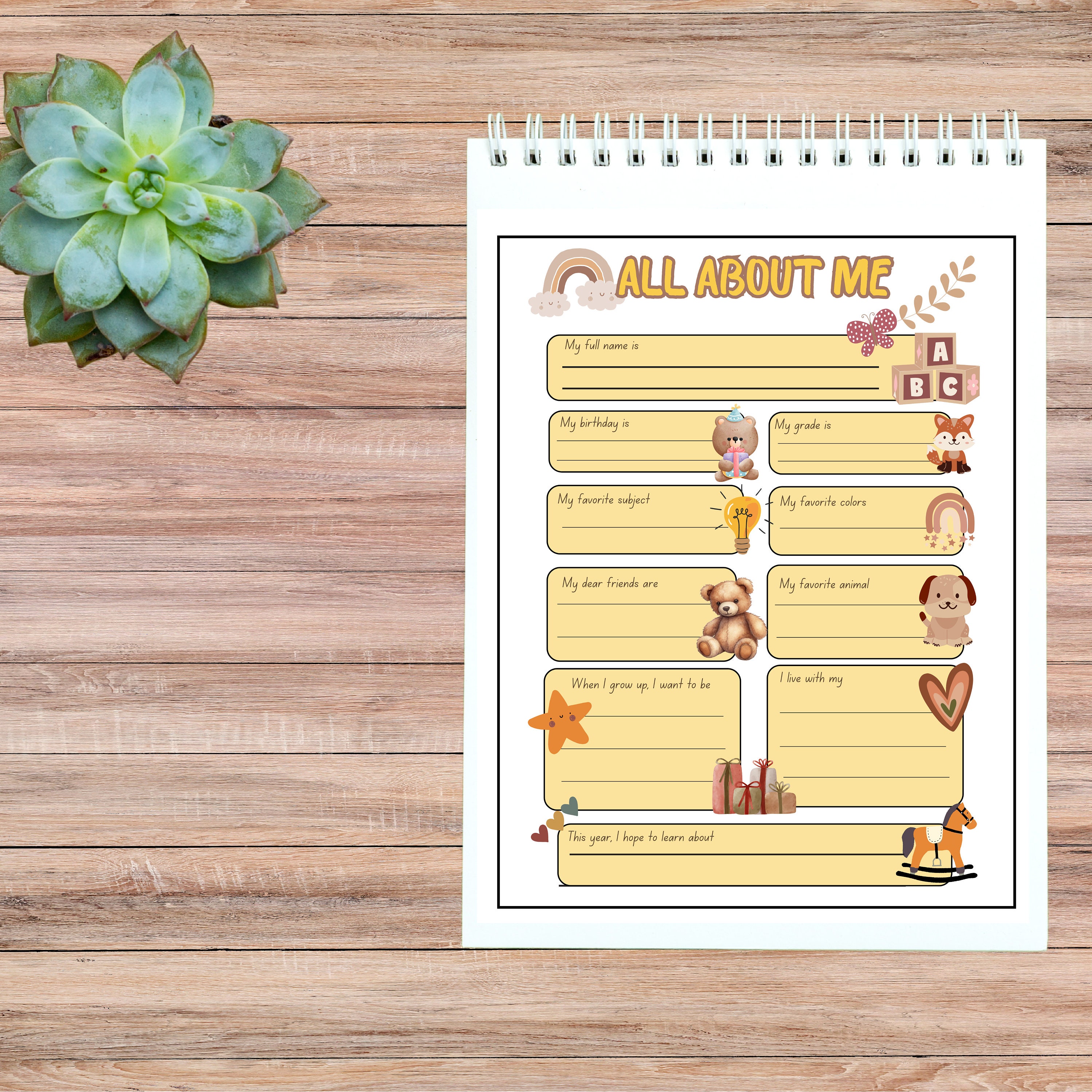 All About Me Printable, Educational Activity for Kids, Get to Know Me ...