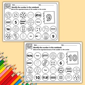 10 Math Worksheets, Dab Numbers, Activity Sheets,tools Mathematics,prek ...