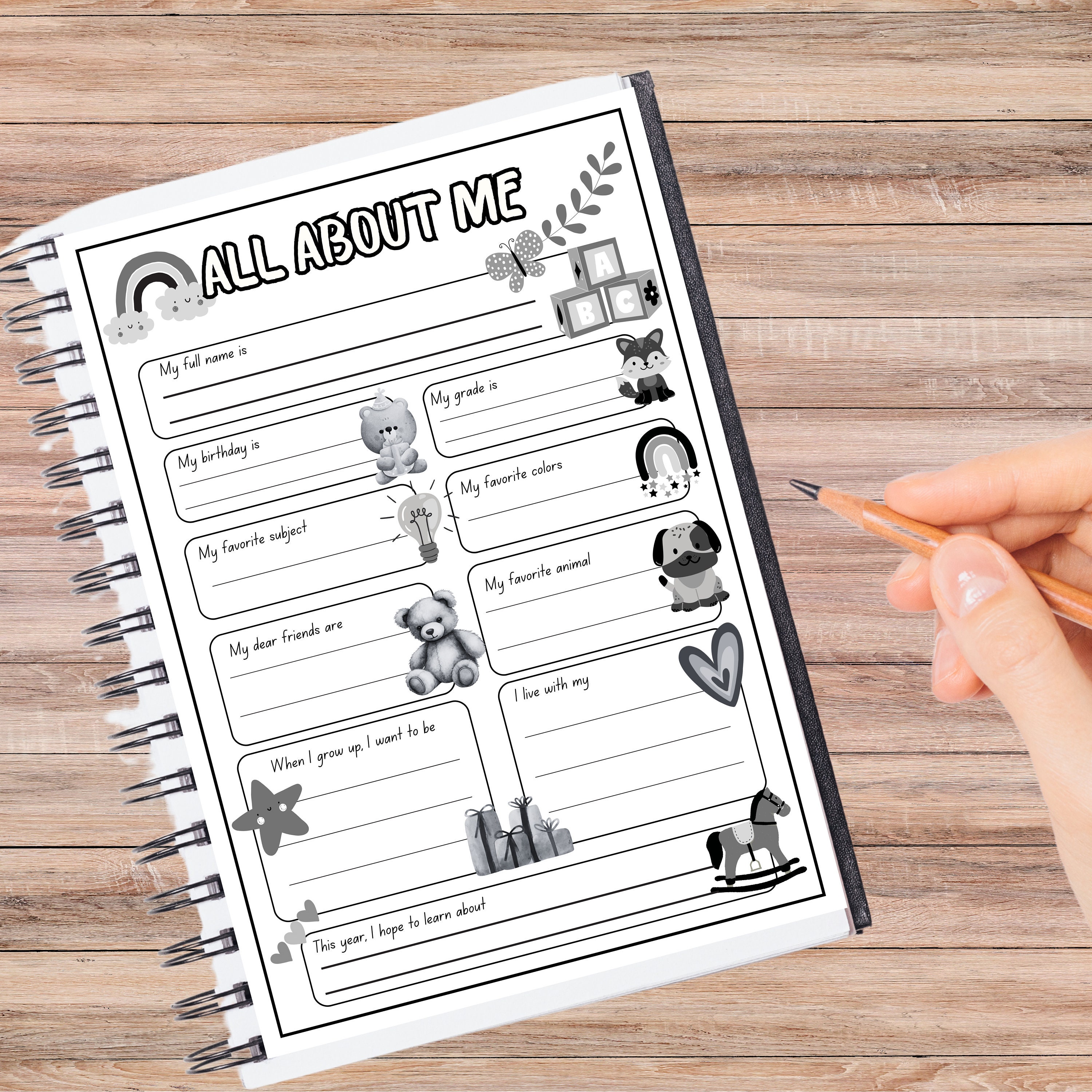 All About Me Printable, Educational Activity for Kids, Get to Know Me ...