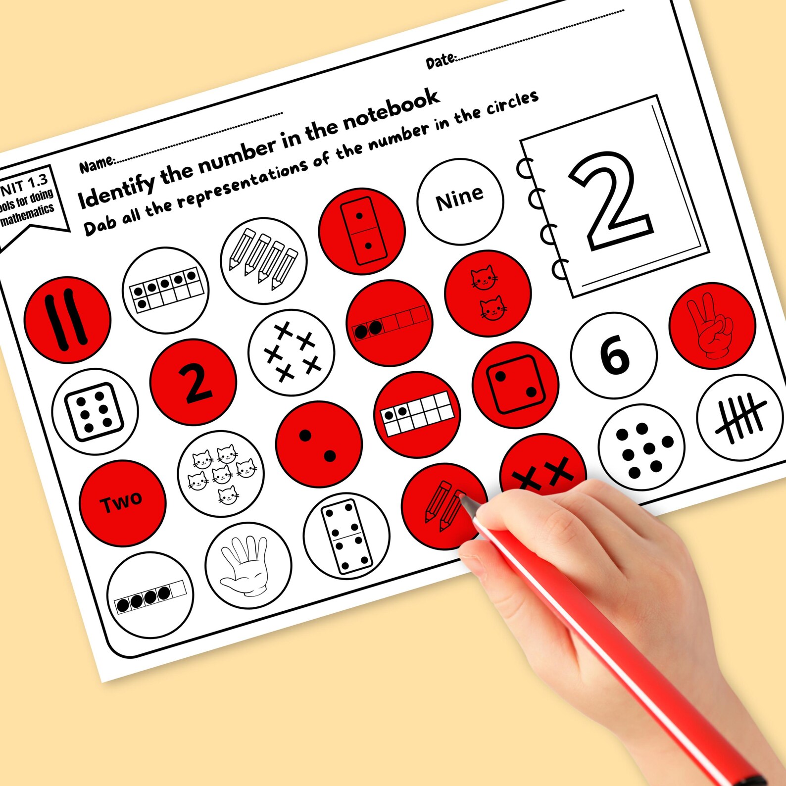 10 Math Worksheets, Dab Numbers, Activity Sheets,tools Mathematics,prek ...