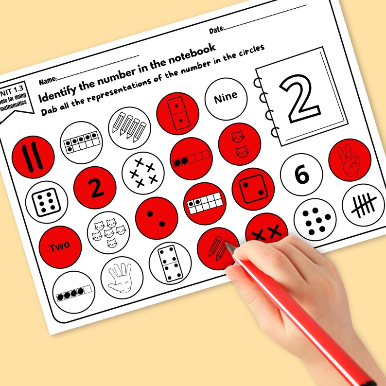 10 Math Worksheets, Dab Numbers, Activity Sheets,tools Mathematics,prek ...