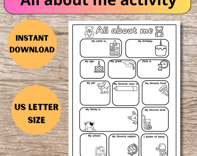 All About Me Preschool & Kindergarten Back to School Toddler Busy Book ...