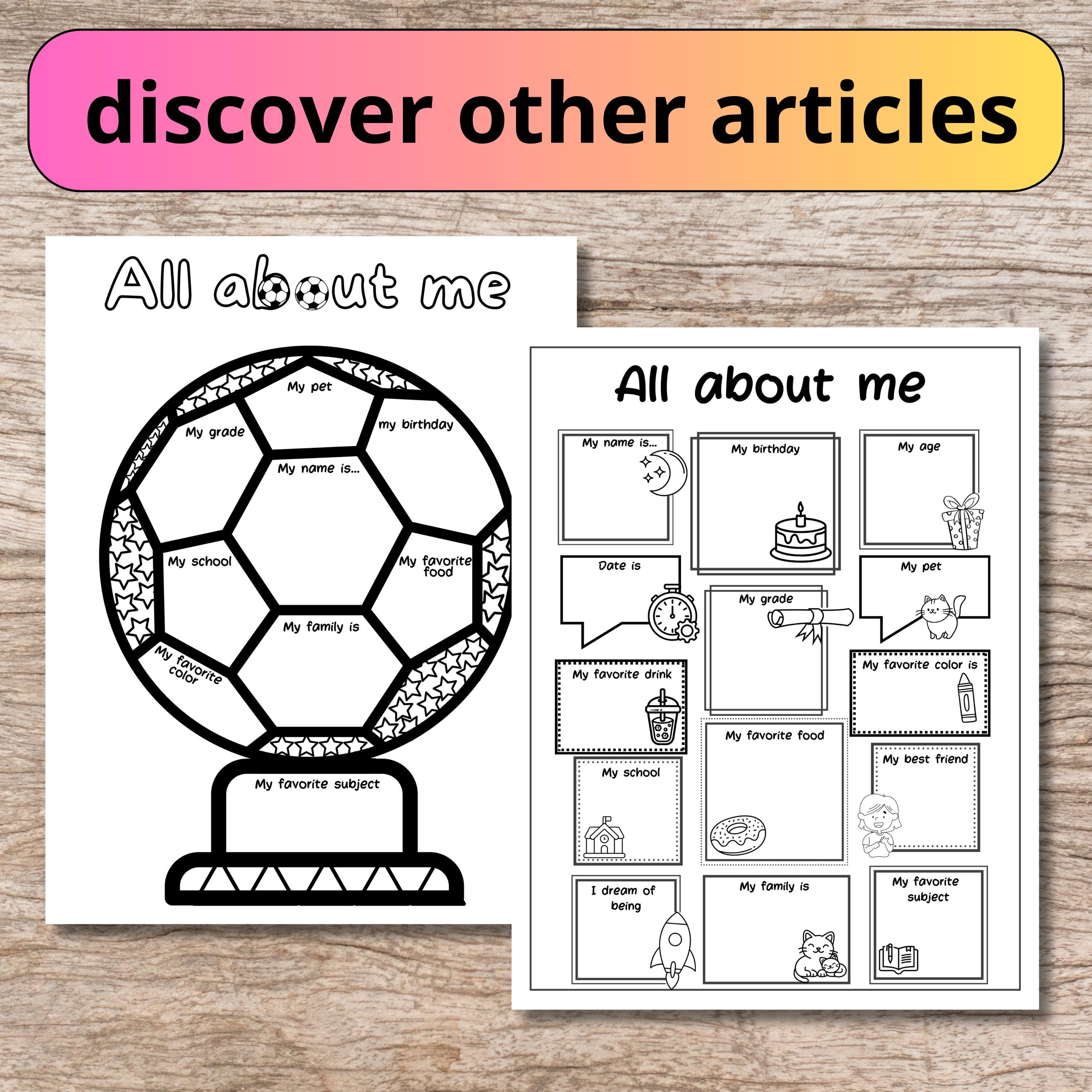 All About Me, Preschool & Kindergarten, Back to School for Toddlers ...