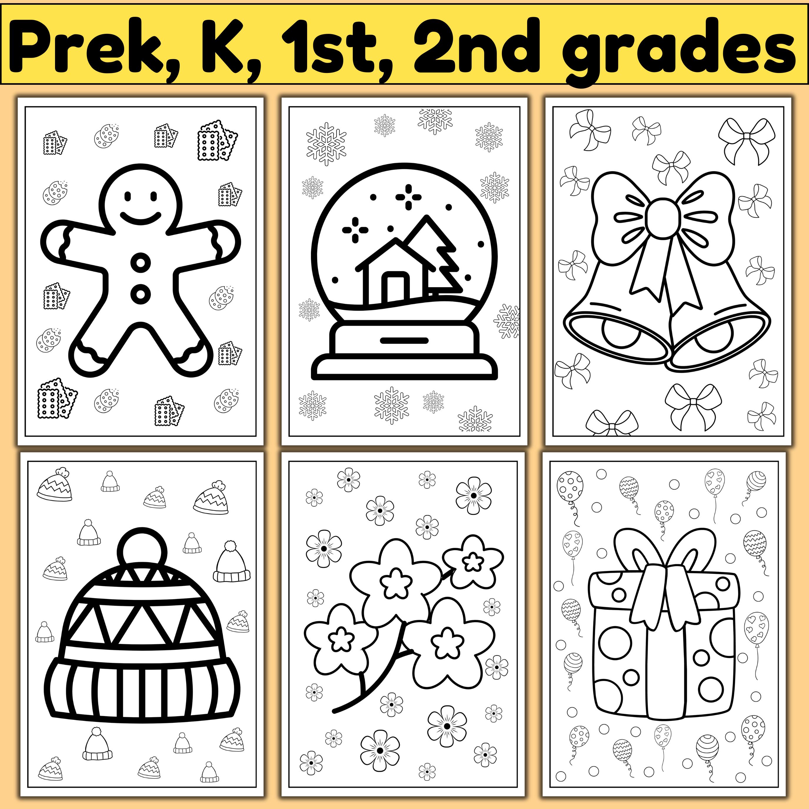 30 Fun Coloring Pages of Different Themes for Prek, K, 1st and 2nd ...