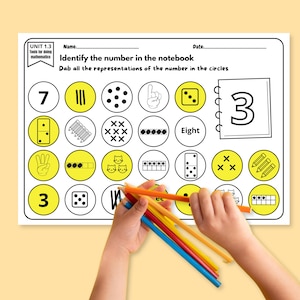 10 Math Worksheets, Dab Numbers, Activity Sheets,tools Mathematics,prek ...