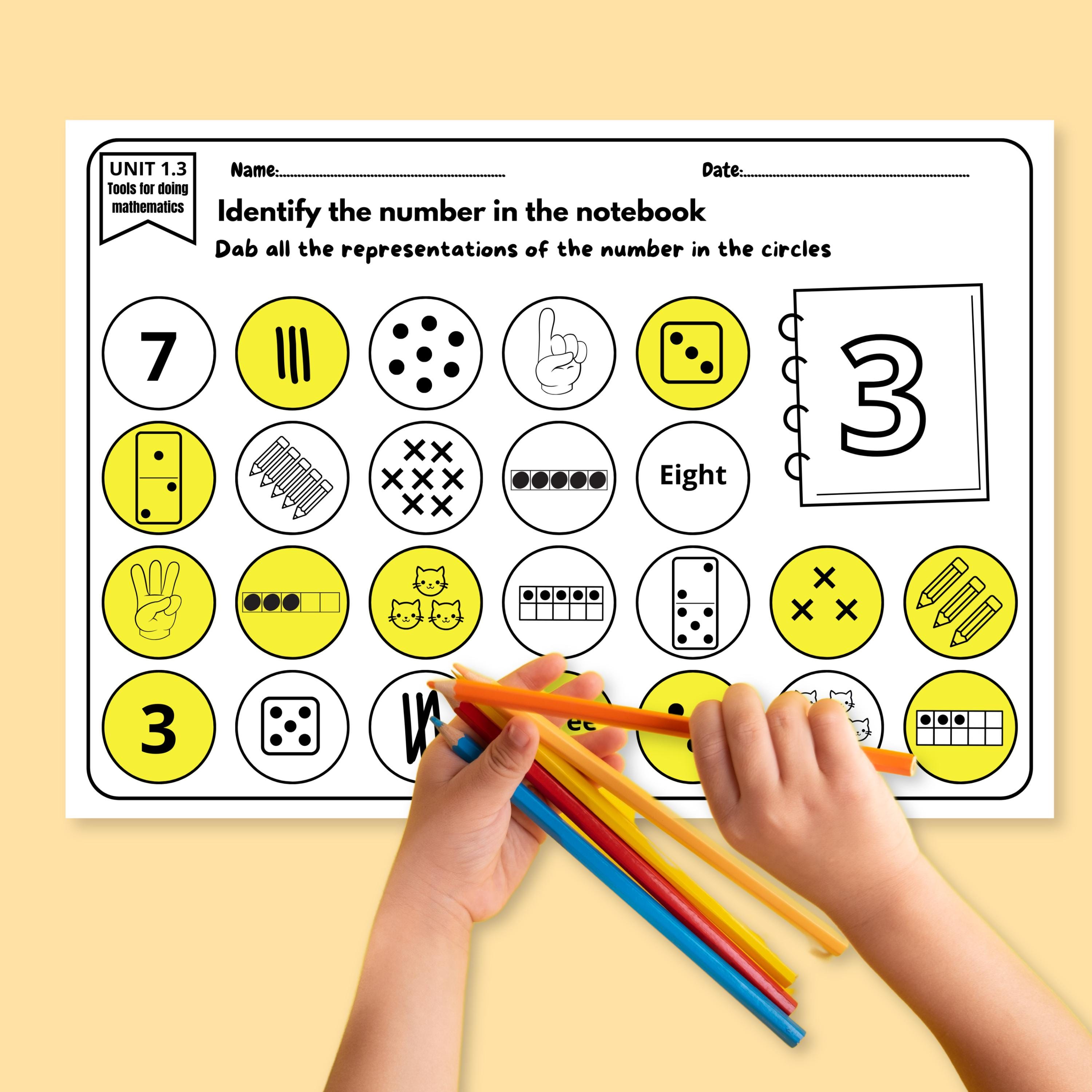 10 Math Worksheets, Dab Numbers, Activity Sheets,tools Mathematics,prek ...
