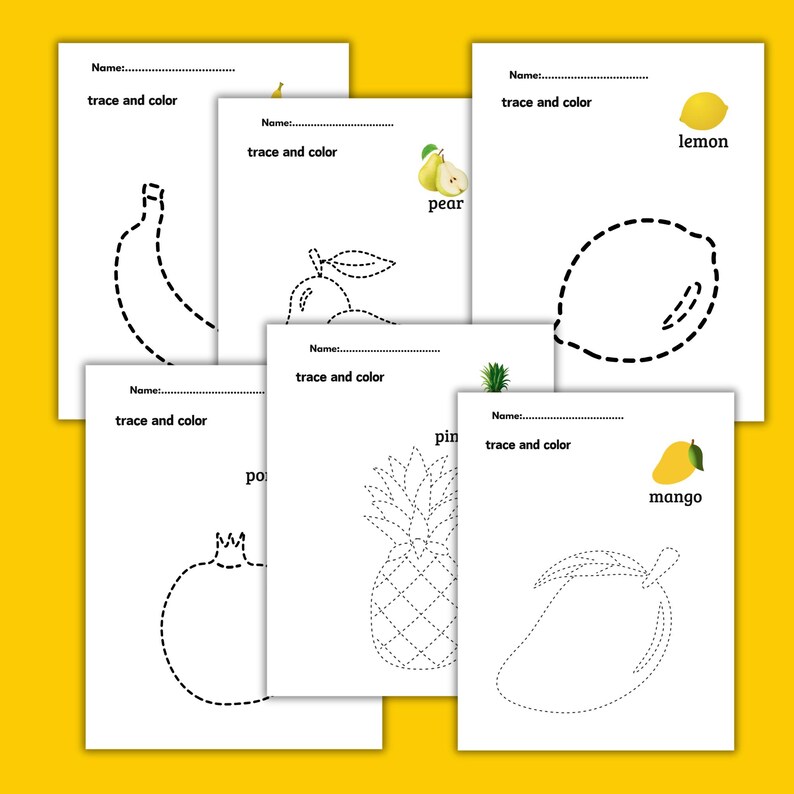 Line Tracing Worksheets: Preschool Kindergarten Learning (PDF & PNG) - Etsy