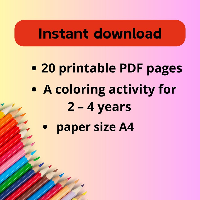 20 Printable Coloring Pages for Kids, Toddlers, Coloring Book ...