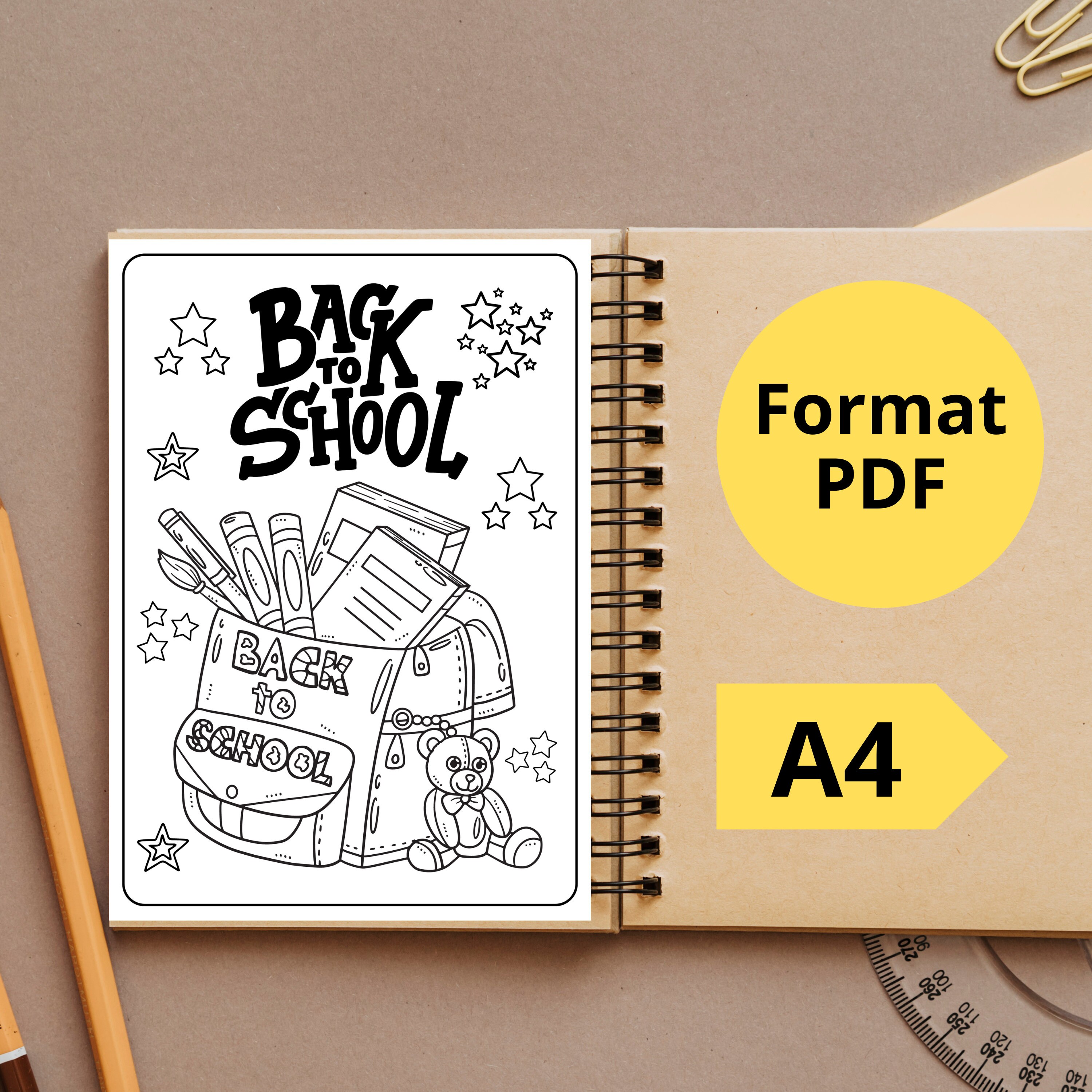 Back to School Activity Sheet Printable Kids Activity Book, First Day ...