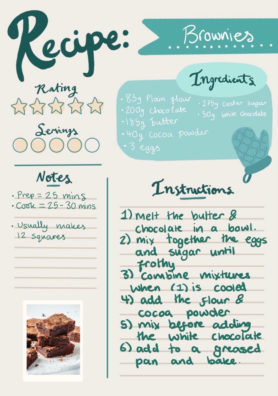 Digital Recipe Book Page Template, Perfect for Goodnotes or Printing ...
