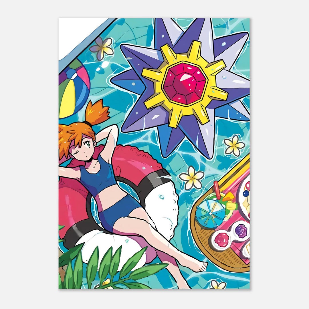 Misty and Starmie Wall Art Print - Iconic Pokémon Tcg-inspired Design ...