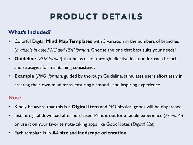 Colorful Digital Daily Activity Mind Map Template Bundle With Guideline ...