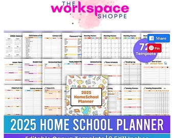 Homeschool Planner - Printable - Lesson Planner - Weekly Planner ...