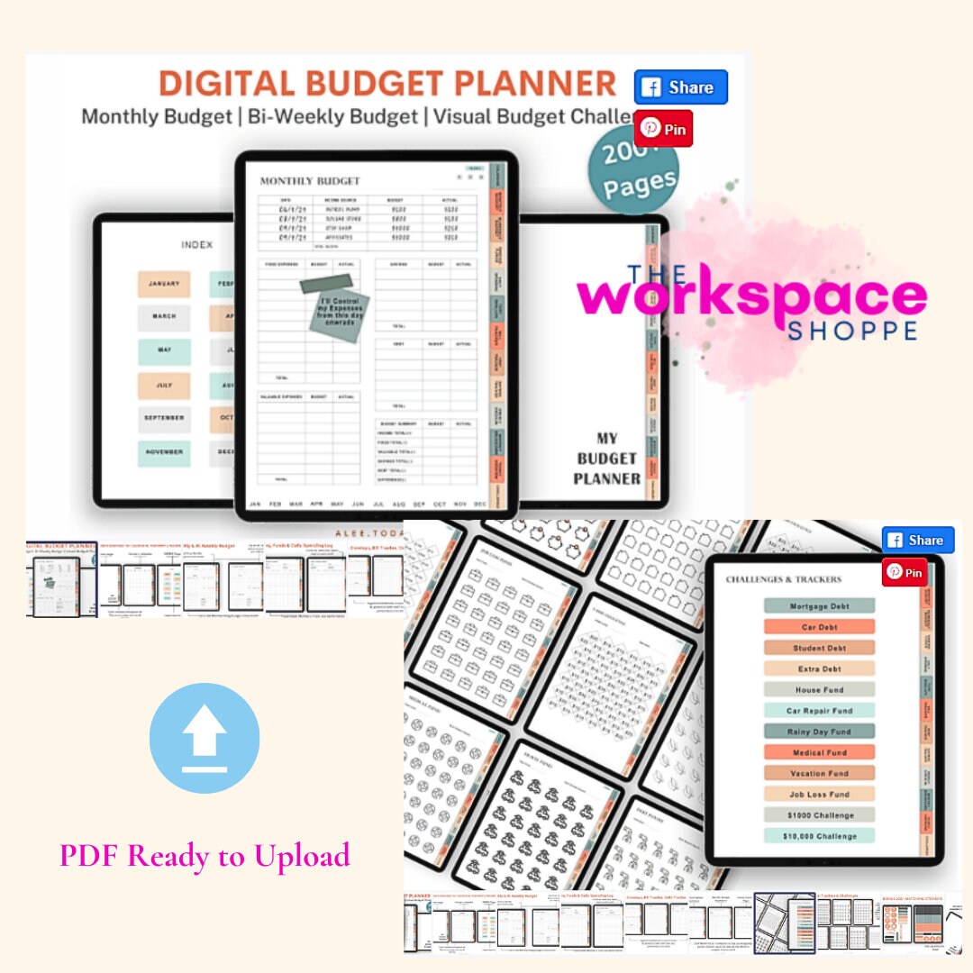 Digital Budget Planner, Finance Tracker, Finance Planner, Digital ...