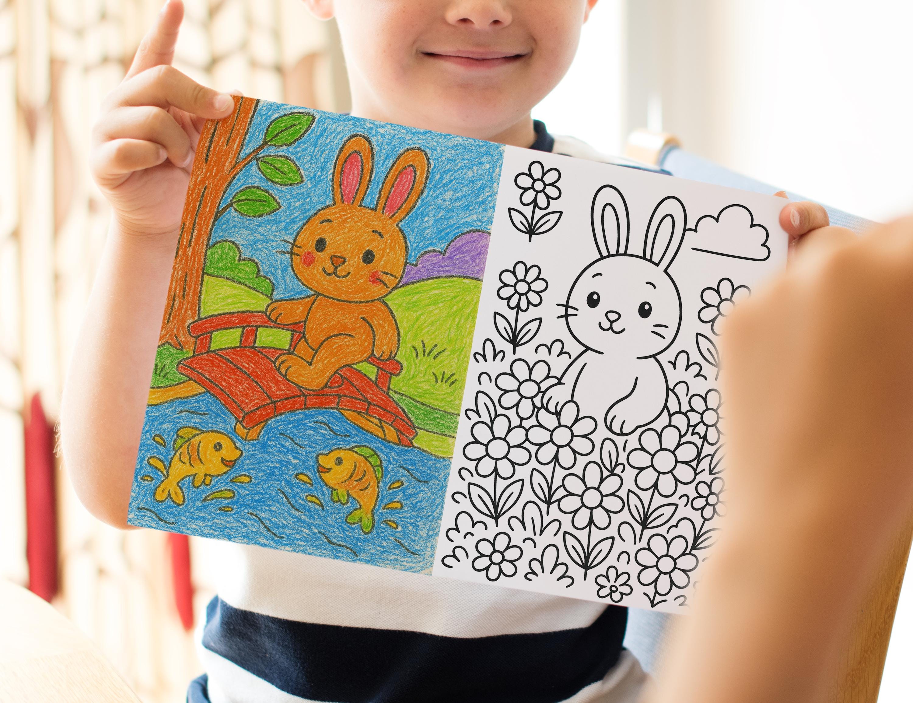 Printable Kids Coloring Book – Luna the Little Explorer | Bunny Story ...