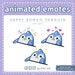 Animated Penguin Bongo Cat Emote / Happy Cute Penguin Animated Emote ...
