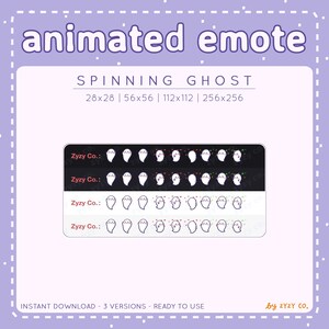 Animated Dancing Ghost Twitch Emote | Spooky Kawaii (digital Download ...