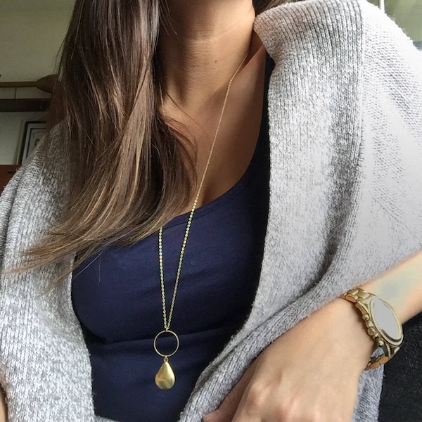 Long Locket Necklace - Etsy