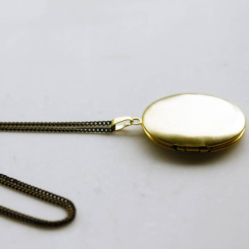 Modern Gold Locket Black and Gold Locket Black Chain Locket - Etsy