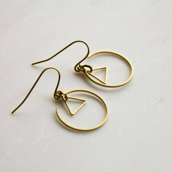 Triangle Earrings - Etsy