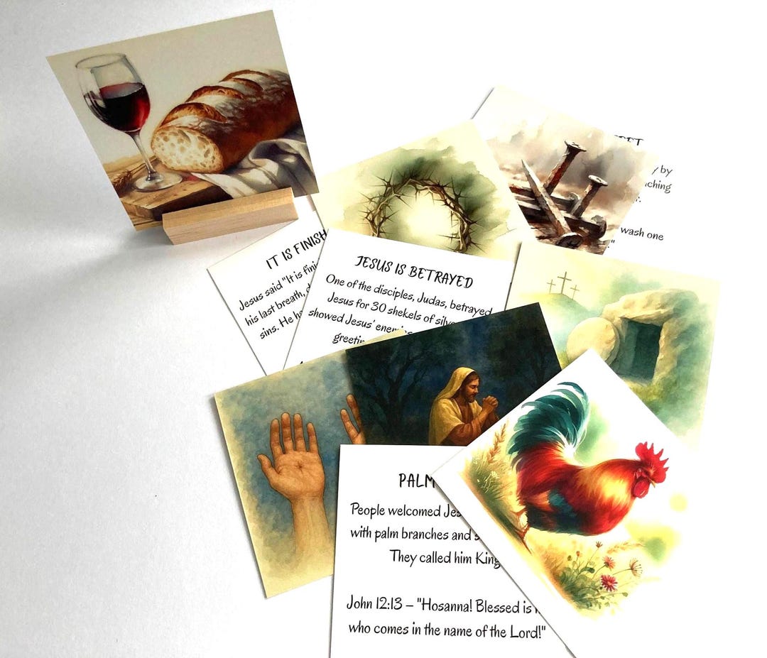 Easter Story Sequencing Cards – Resurrection Bible Activities for Kids ...