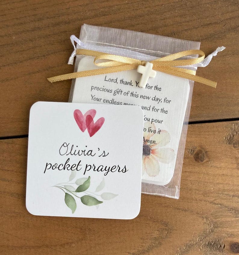 Mini Pocket Prayer Cards Gift Set- Personalization Option - Christian ...