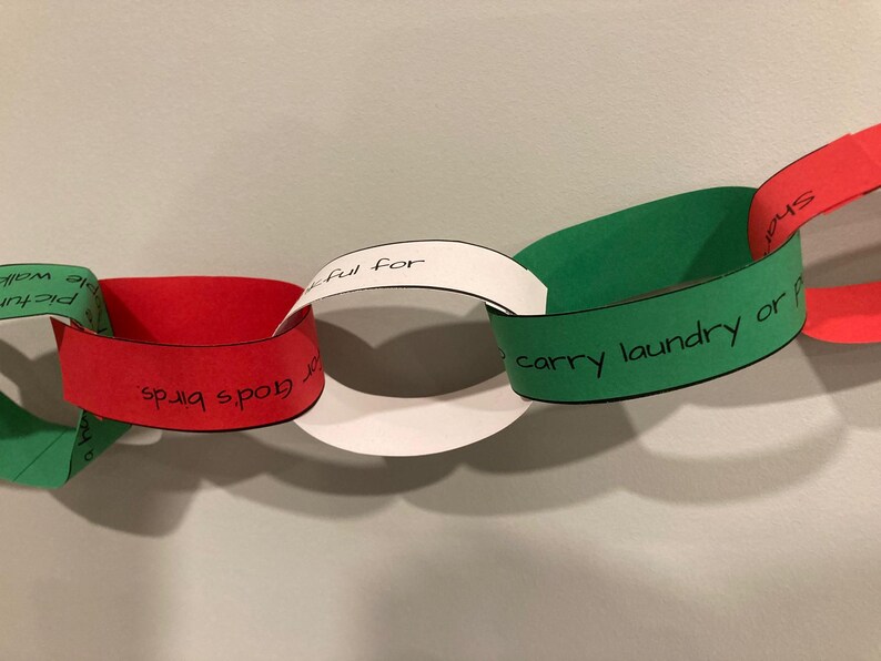 Advent Paper Chain Printable – Christmas Countdown Activities for Kids ...