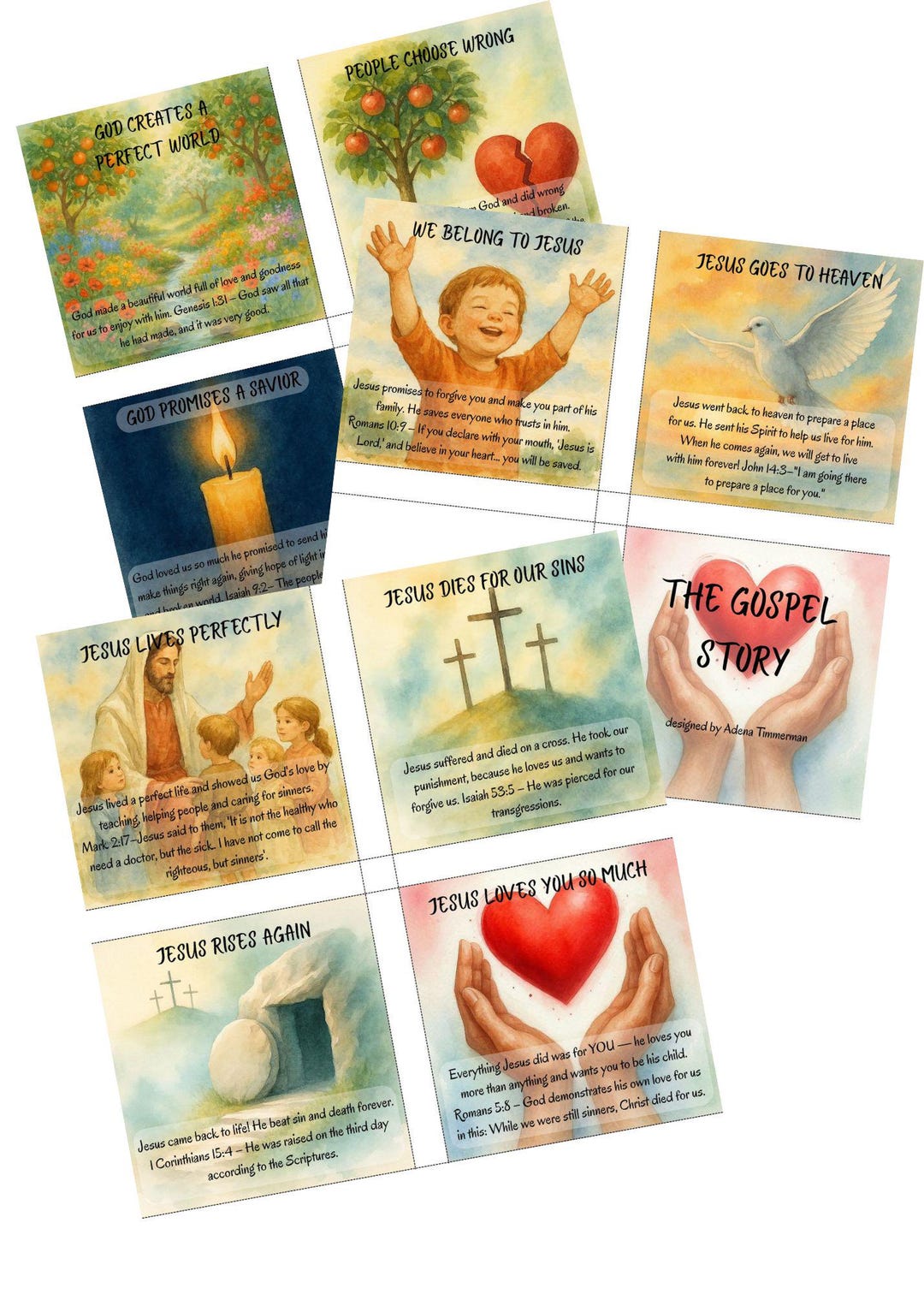 Gospel Story Sequencing Cards – Bible Activities for Kids Printable ...