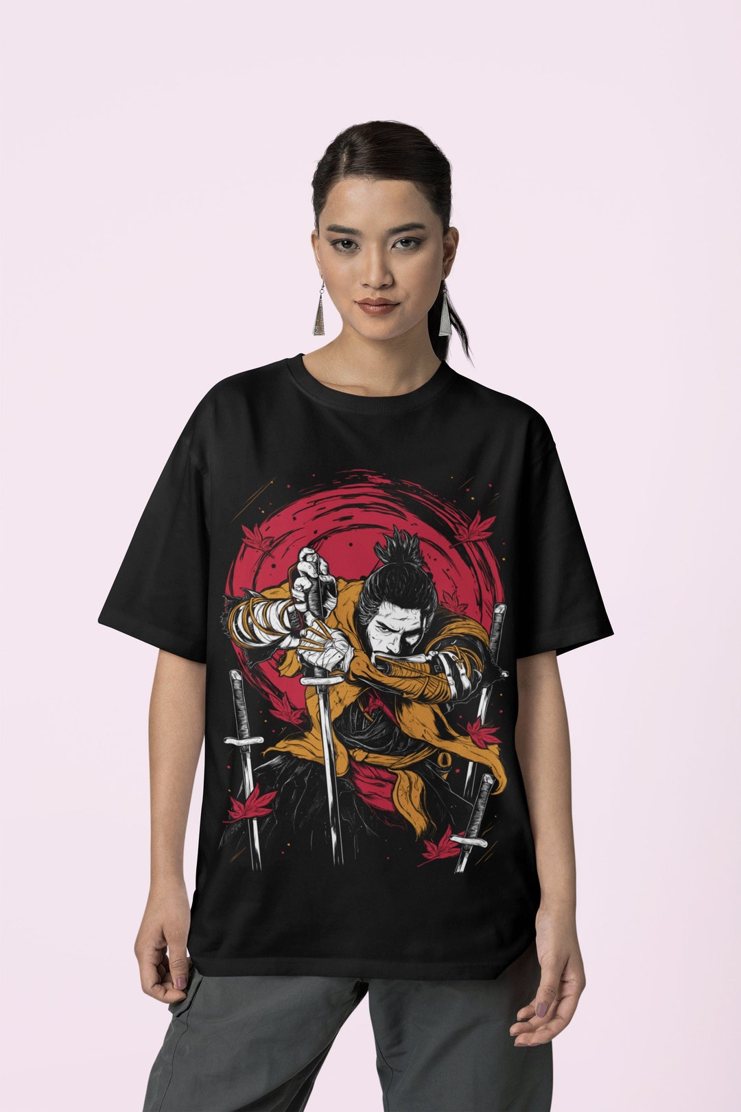 Samurai Video Game Shinobi Sekiro T-shirt Sublime Anime Clothes Blacks ...