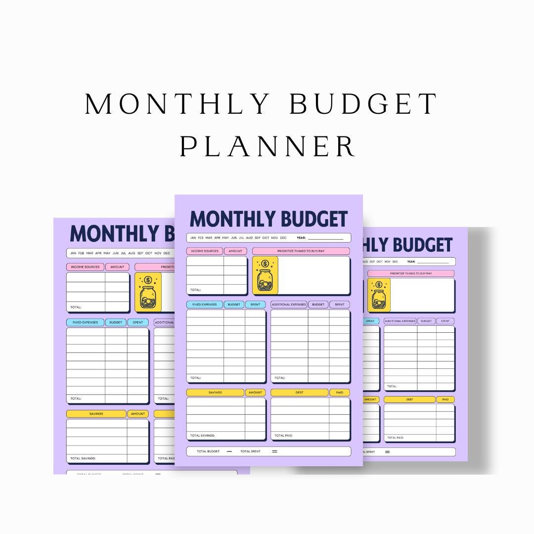 Minimalist Budget Planner, Financial Tracker Notebook, Expense Log Book ...