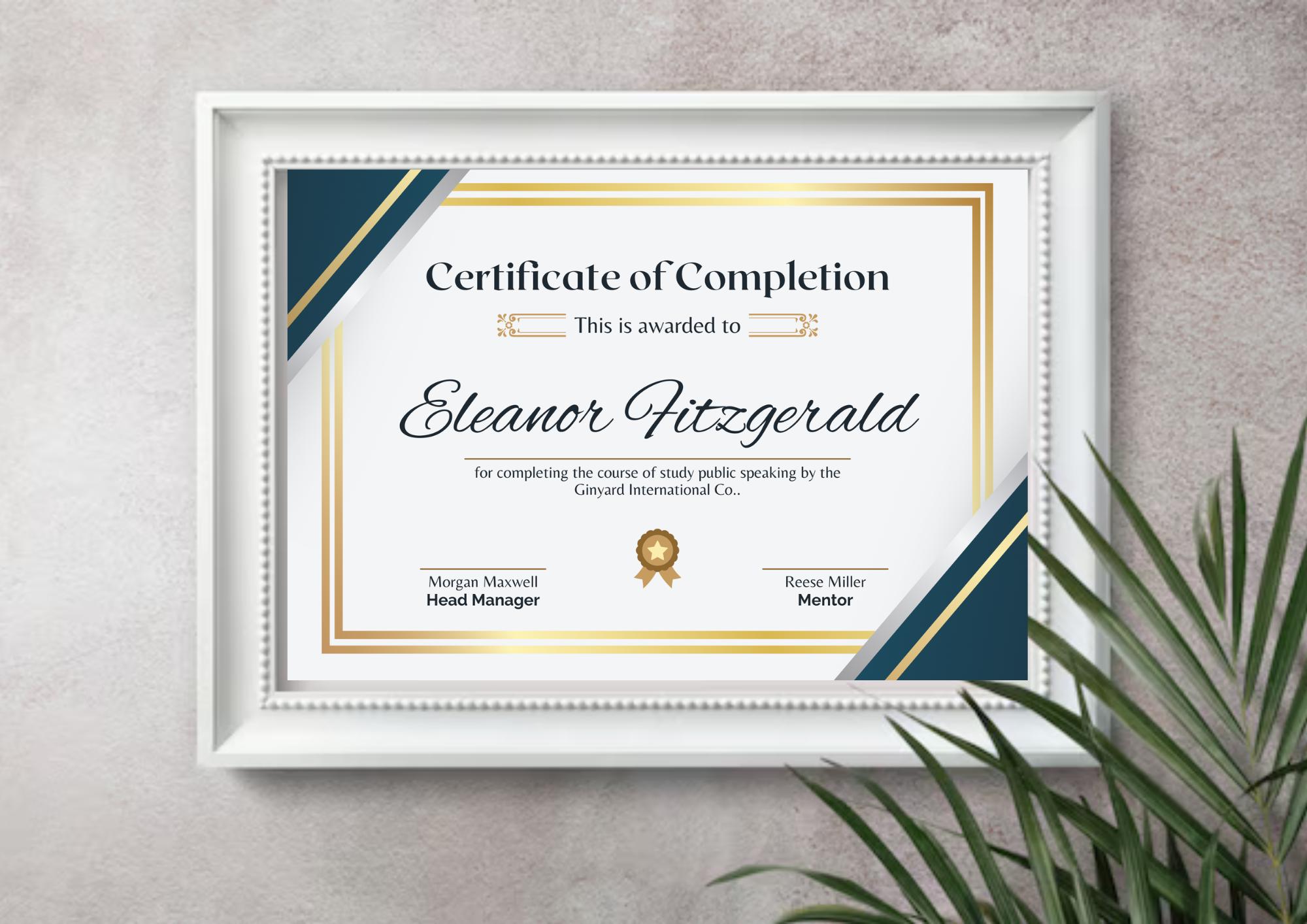 White Blue Elegant Public Speaking Course Certificate Template ... White Blue Elegant Public Speaking Course Certificate Template ...