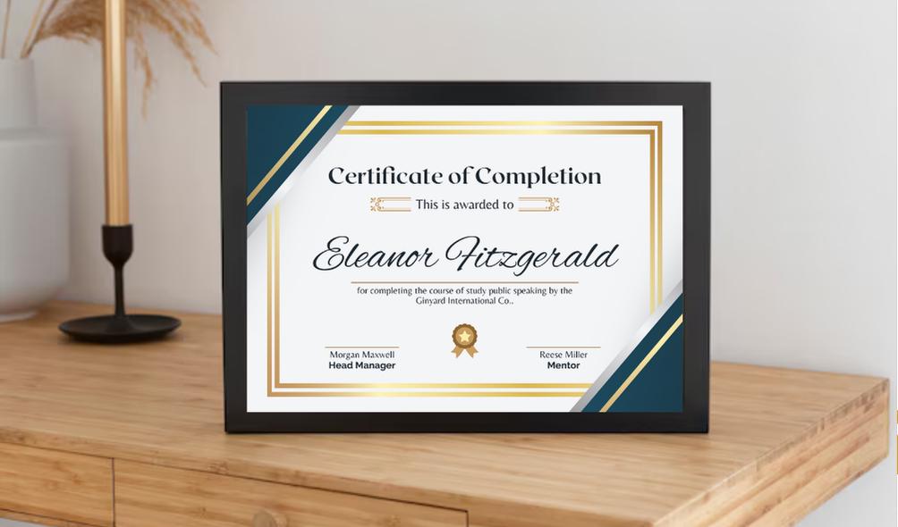 White Blue Elegant Public Speaking Course Certificate Template ... White Blue Elegant Public Speaking Course Certificate Template ...