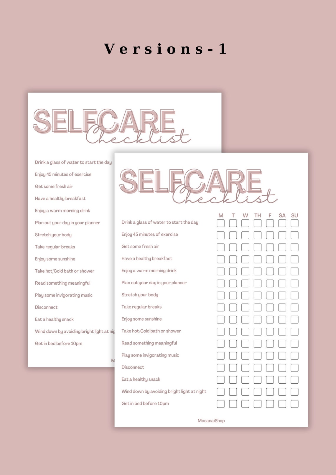 Self-care Planner Printable Mindfulness Workbook Self-love Journal ...