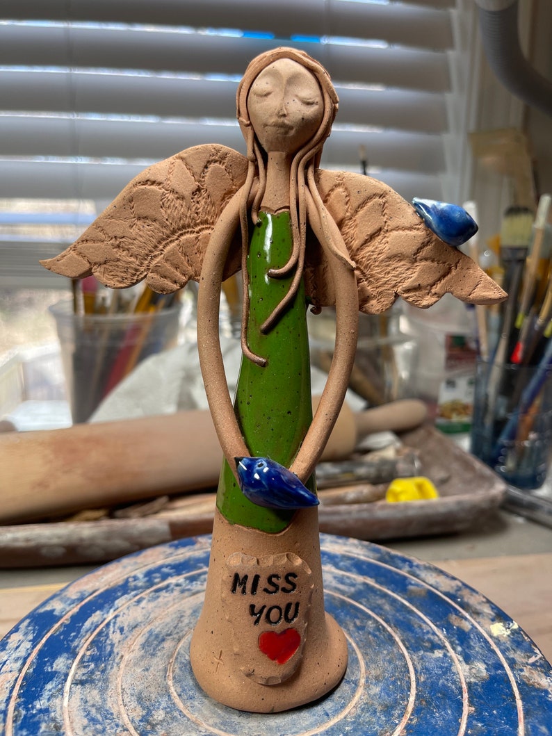 Angel,miss You,pottery Angel,cross,inspirational, Message,love ...