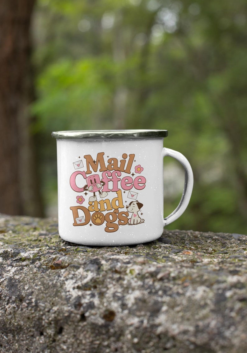 USPS Enamel Camping Mug, Mail Coffee Dogs, United States Postal Service ...